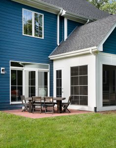 Modern Farmhouse with Blue Exterior - Home Bunch Interior Design Ideas