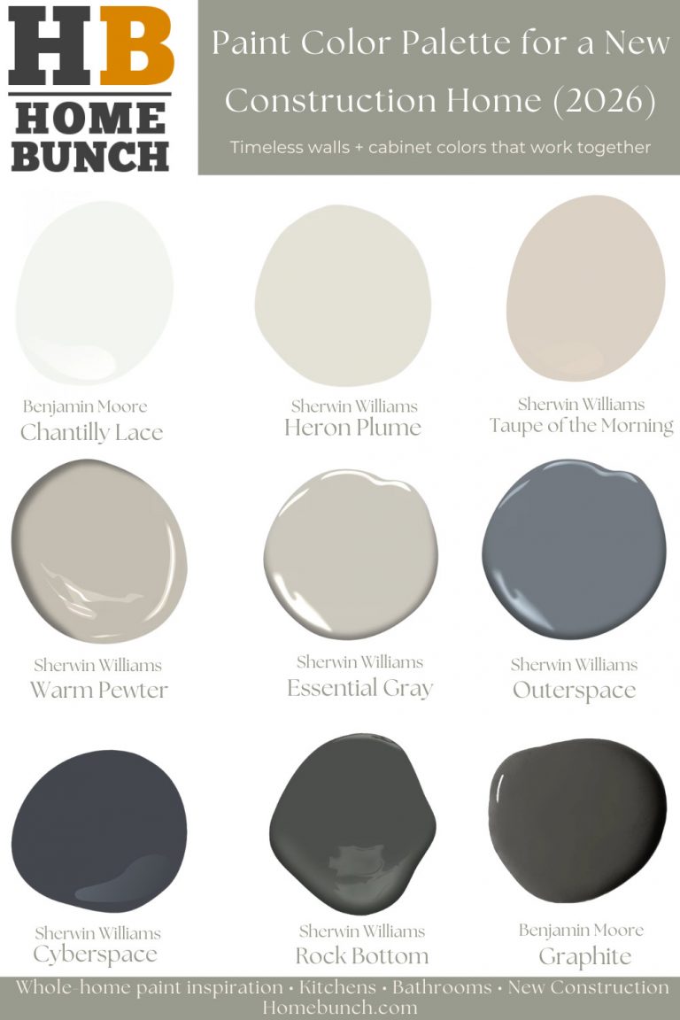 Paint Color Ideas for a New Construction Home in 2026 - Home Bunch ...