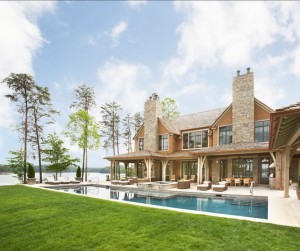 Lake House with Transitional Interiors - Home Bunch Interior Design Ideas